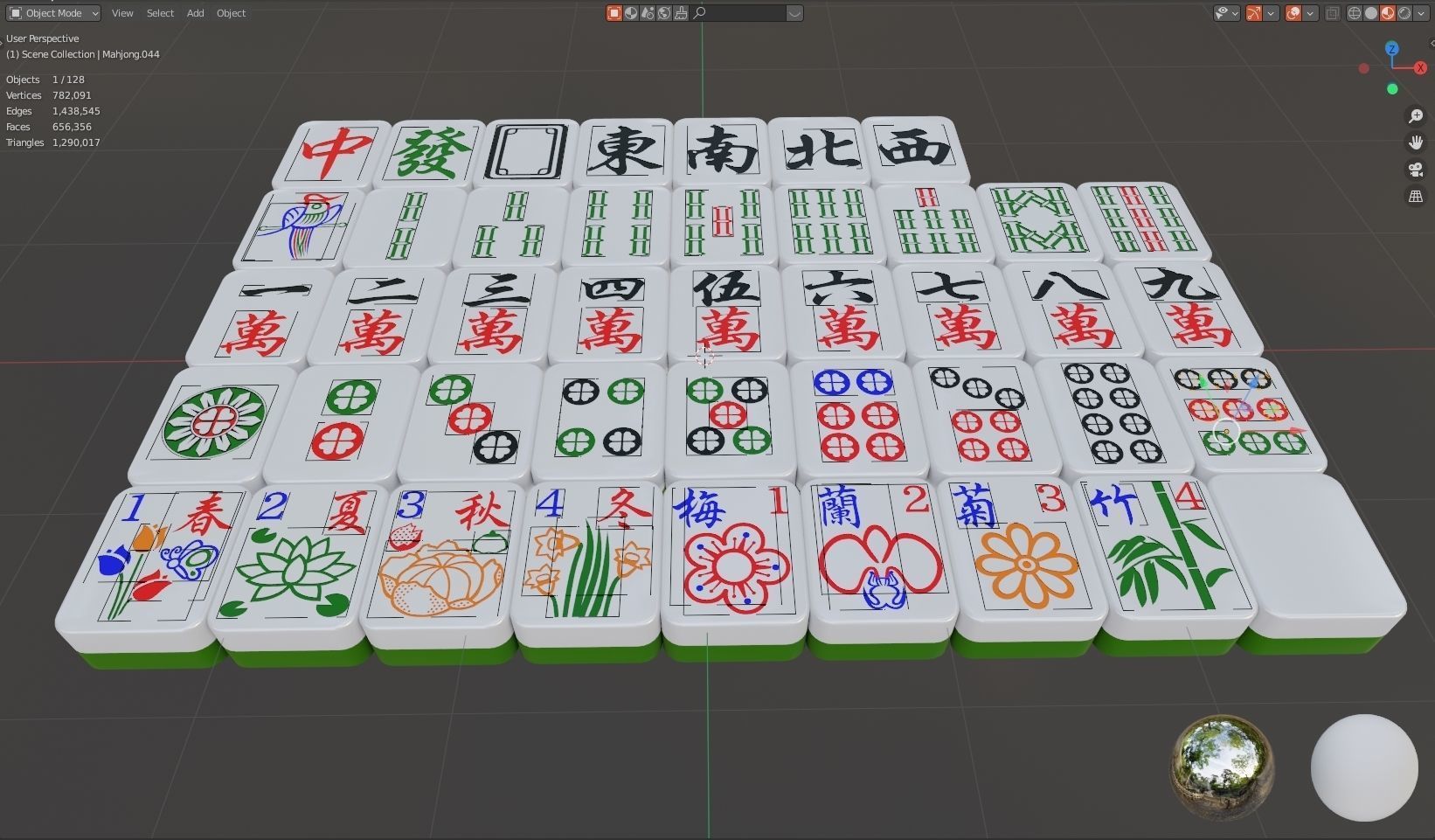 3D model Taiwan mahjong VR / AR / low-poly | CGTrader