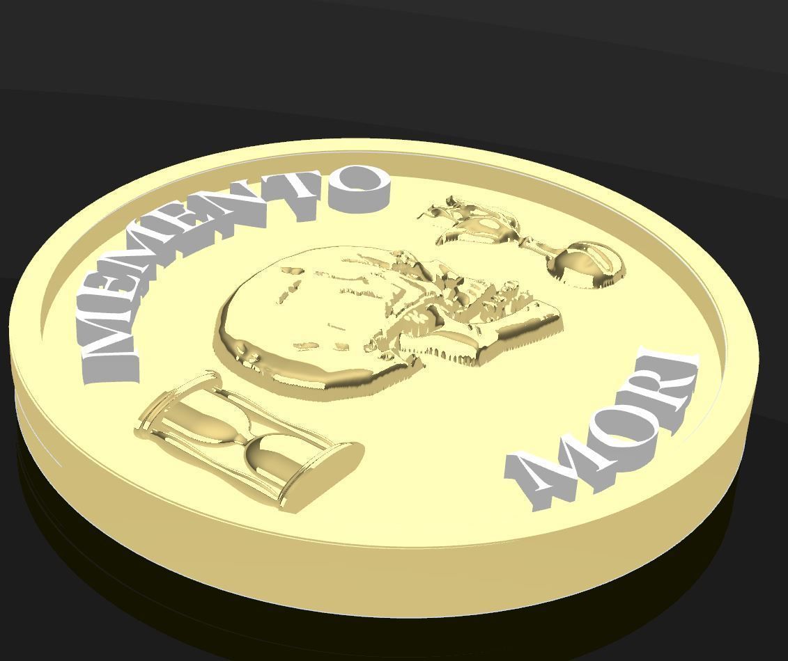 Memento Mori Coin 3D model 3D printable | CGTrader