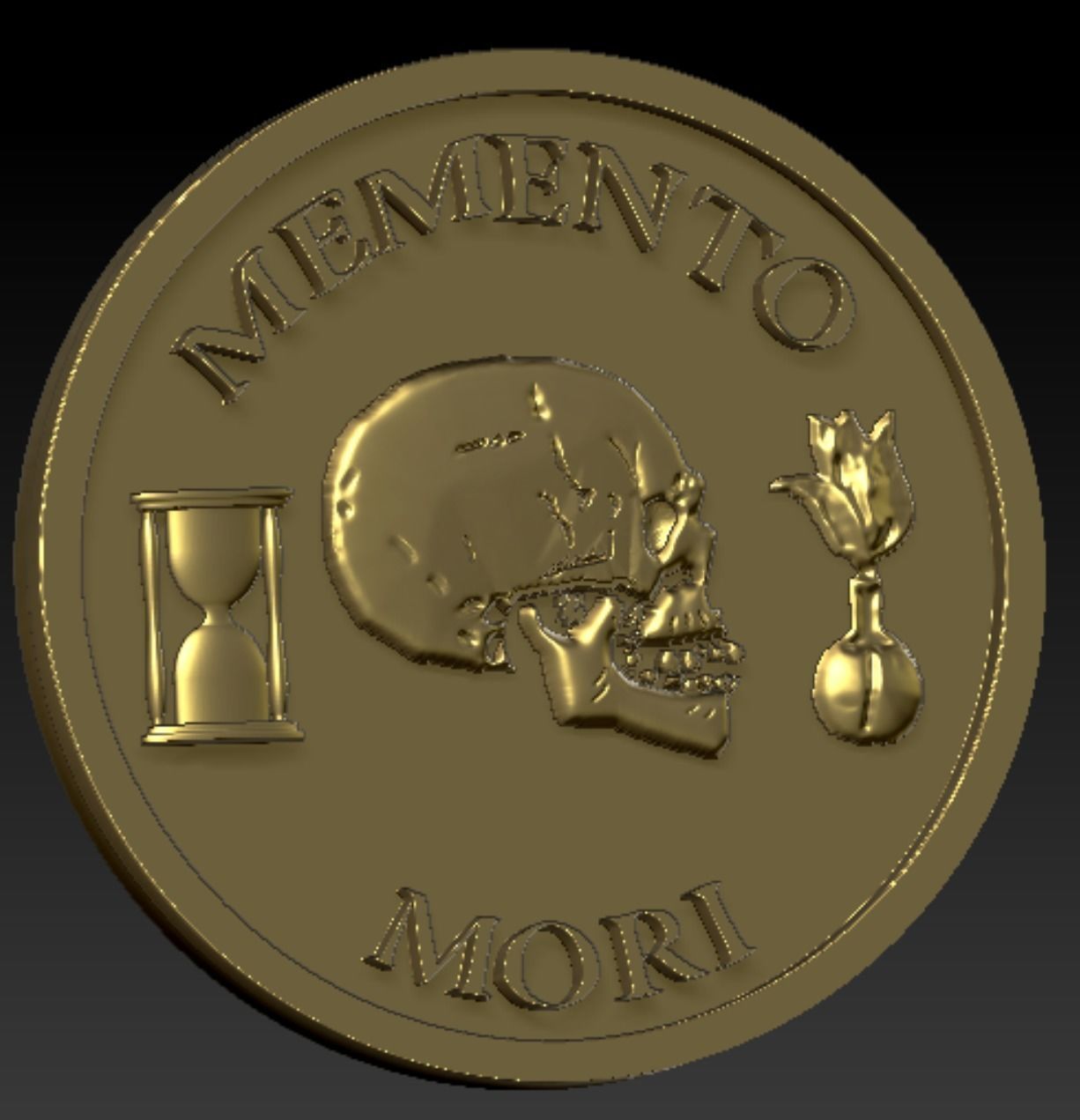 Memento Mori Coin 3D model 3D printable | CGTrader