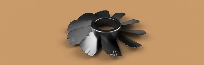 Fan sub 3D model 3D printable | CGTrader