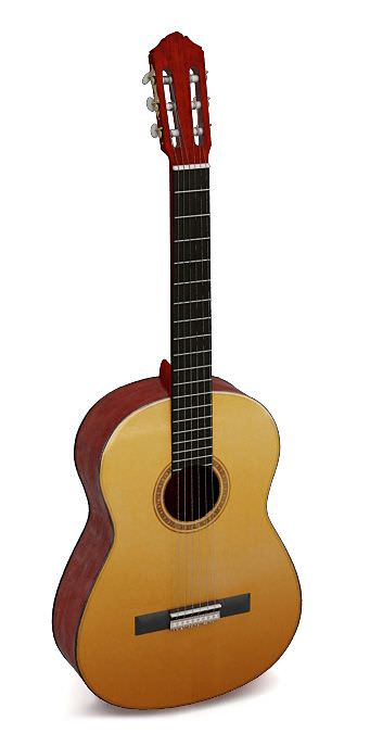 Musical Instrument Classical Guitar 3D model | CGTrader