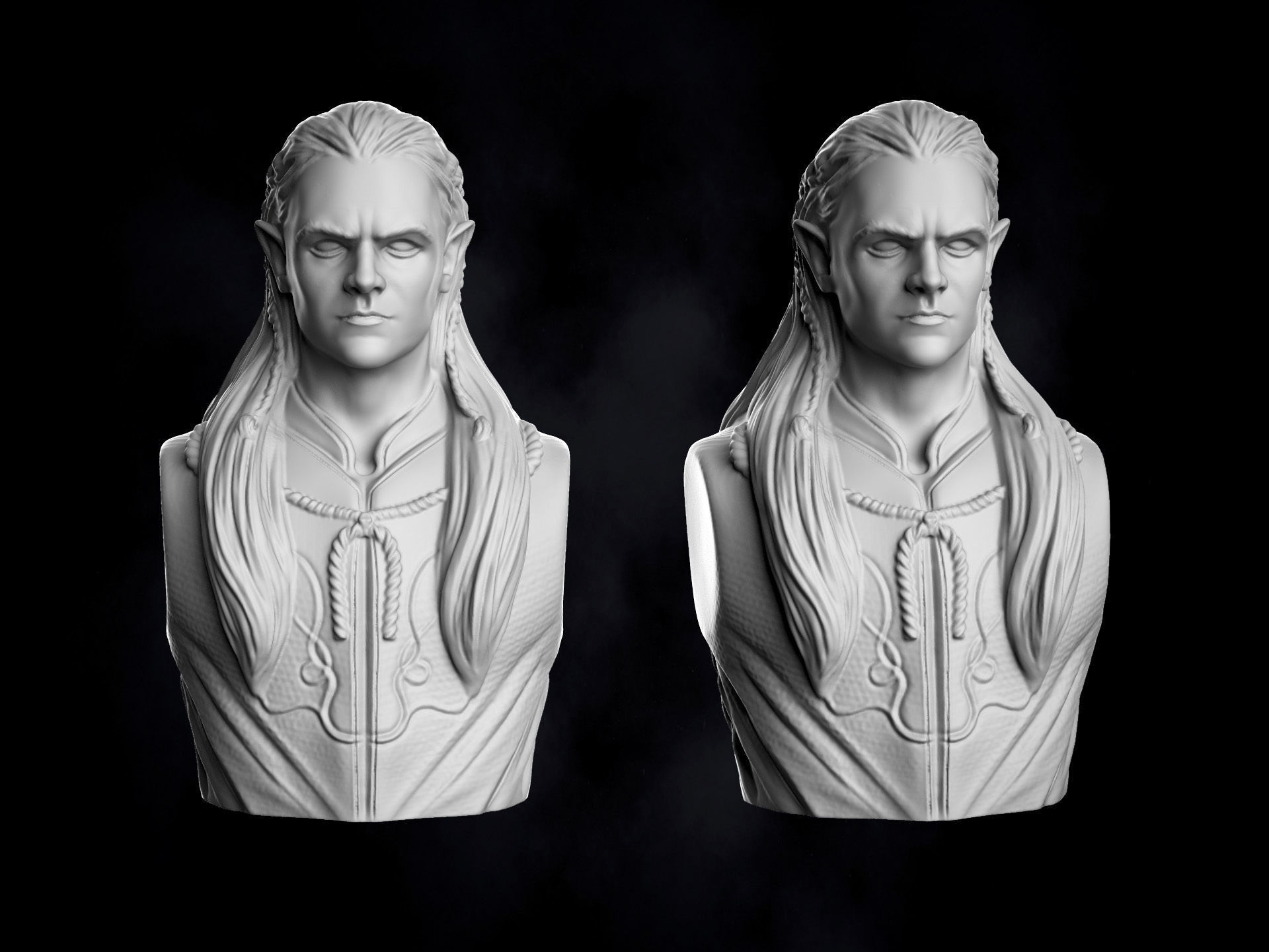 Legolas Fanart Bust 3D model 3D printable | CGTrader