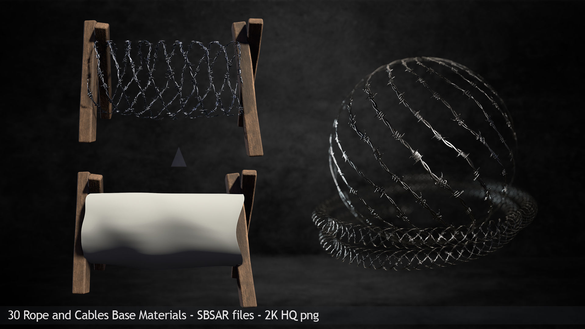 Rope and Cable Base Materials - png sbsar Texture | CGTrader