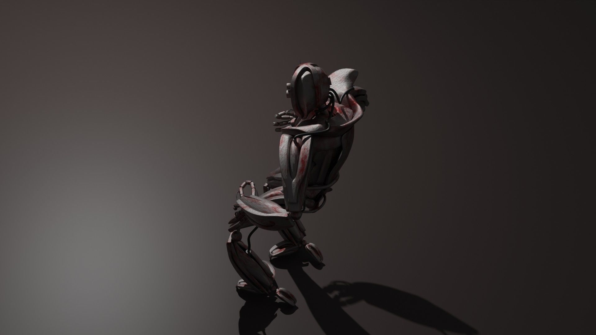 Apocalyptic robot free 3D model rigged | CGTrader