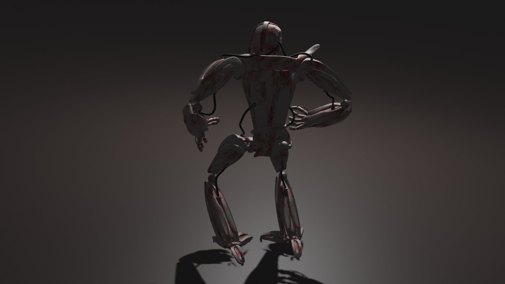 Apocalyptic robot free 3D model rigged | CGTrader