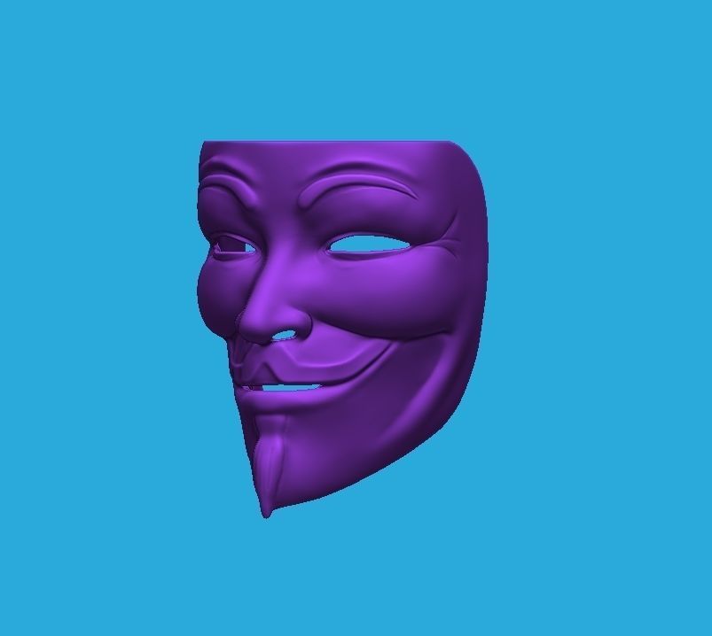 V for Vendetta mask model 3D model 3D printable | CGTrader