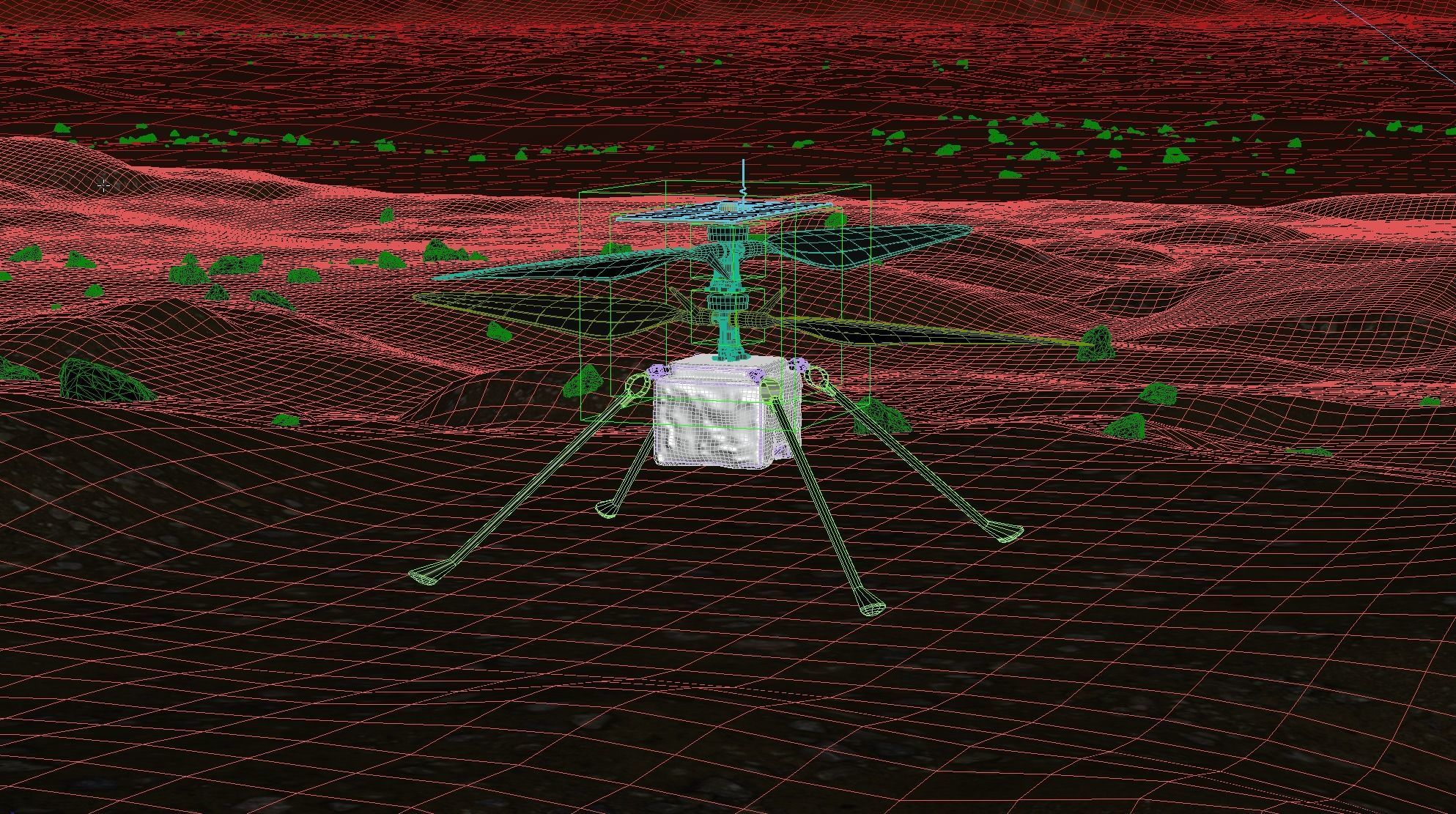 Ingenuity Helicopter takeoff animation 3D model animated rigged | CGTrader