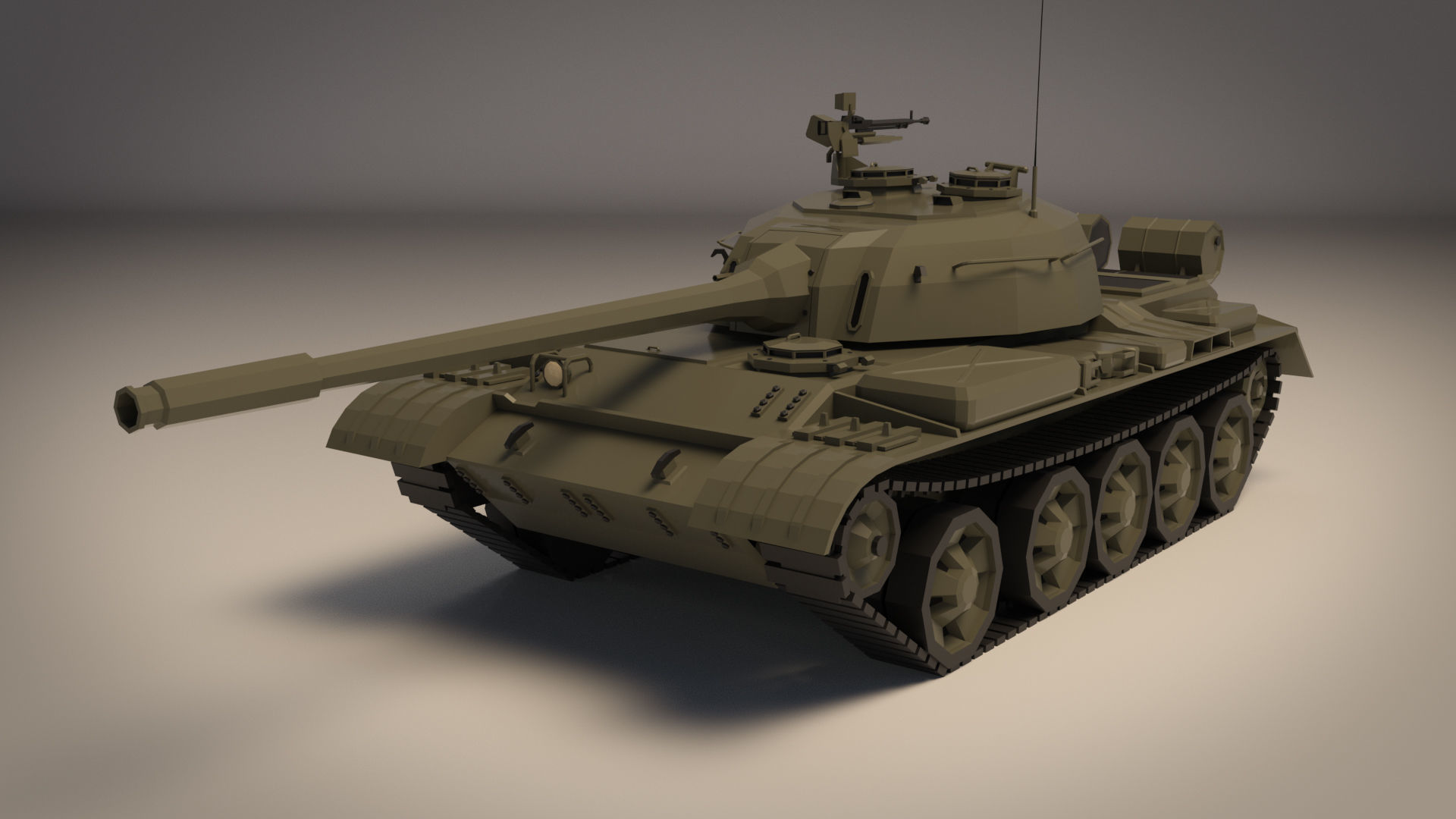 Low Poly Tank 06 3D model | CGTrader