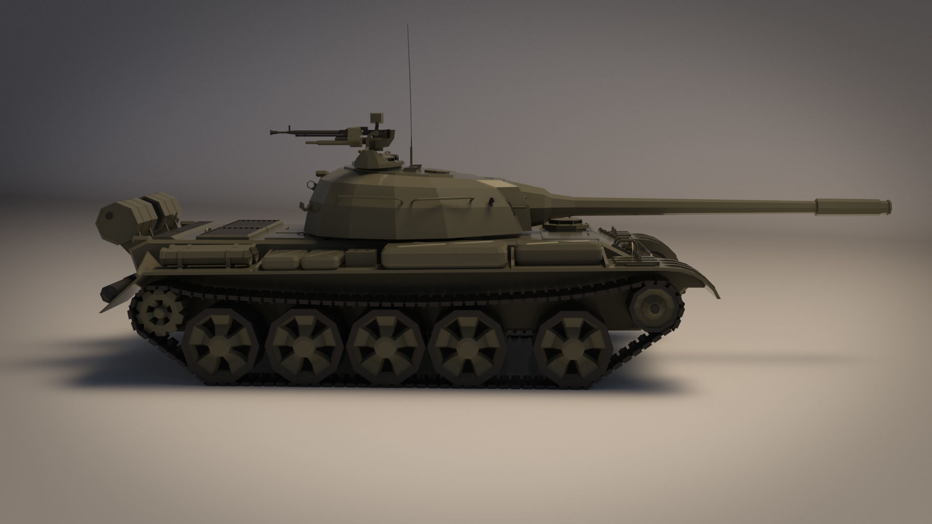 Low Poly Tank 06 3D model | CGTrader