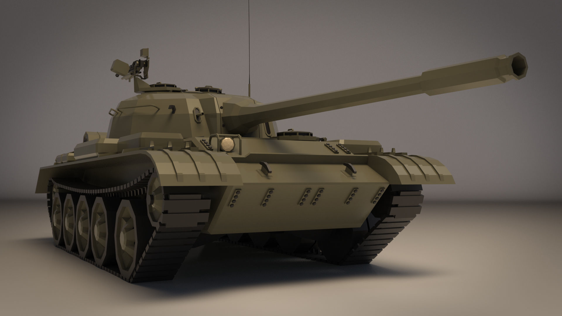 Low Poly Tank 06 3D model | CGTrader