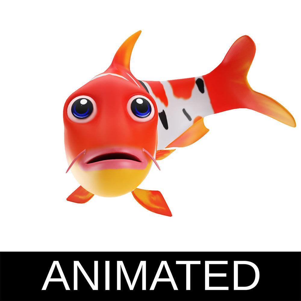 3D model Koi fish animated VR / AR / low-poly | CGTrader