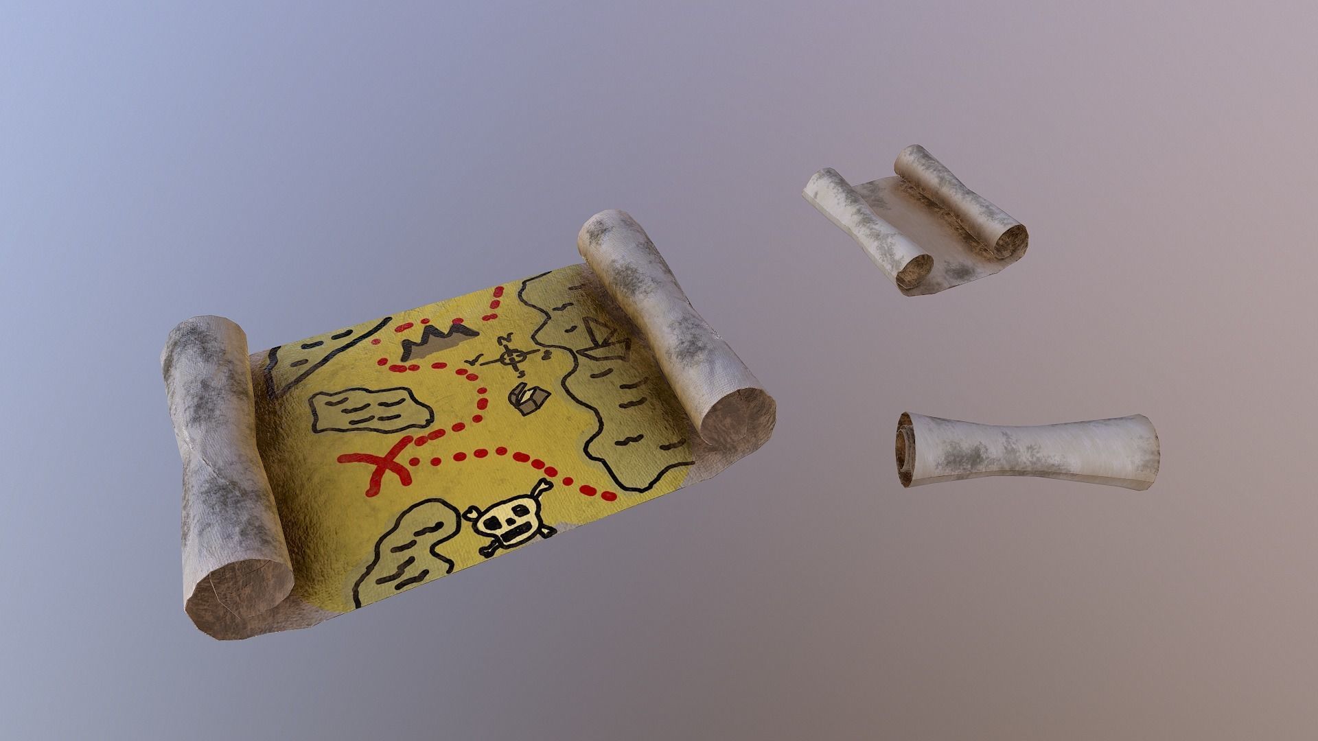 Treasure Map free 3D model | CGTrader