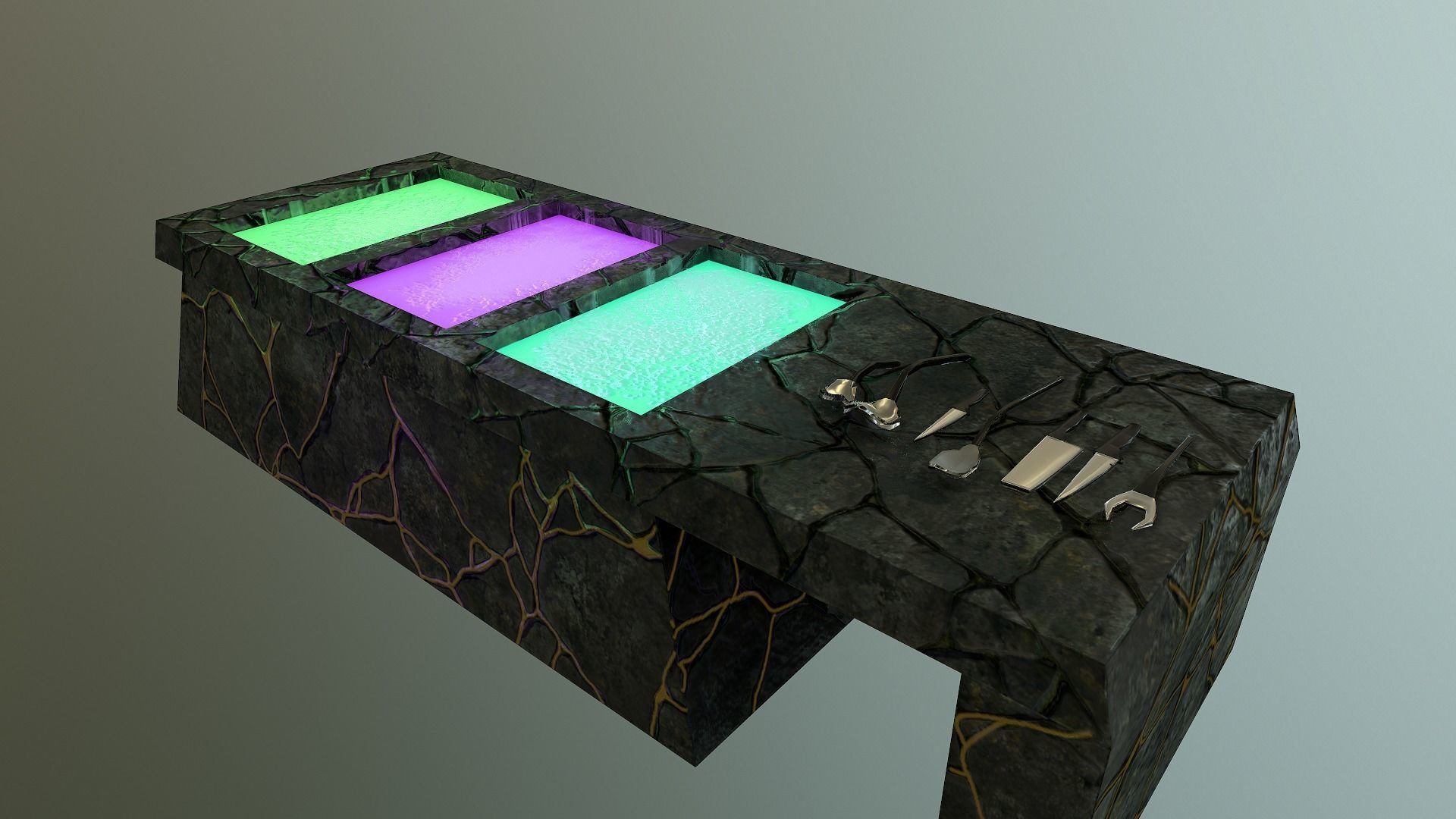 Wizard Workbench free VR / AR / low-poly 3D model | CGTrader