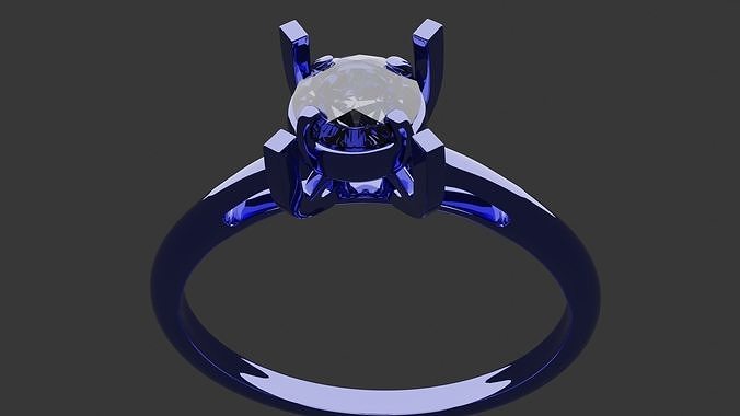 Stylish Diamond Ring 3D model | CGTrader