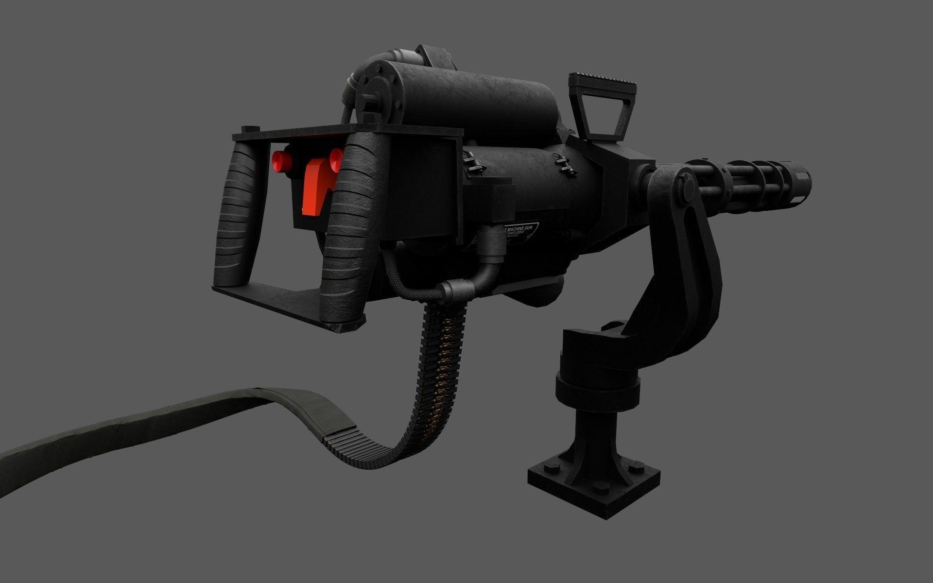 3D model MINIGUN Air Force M134 VR / AR / low-poly | CGTrader
