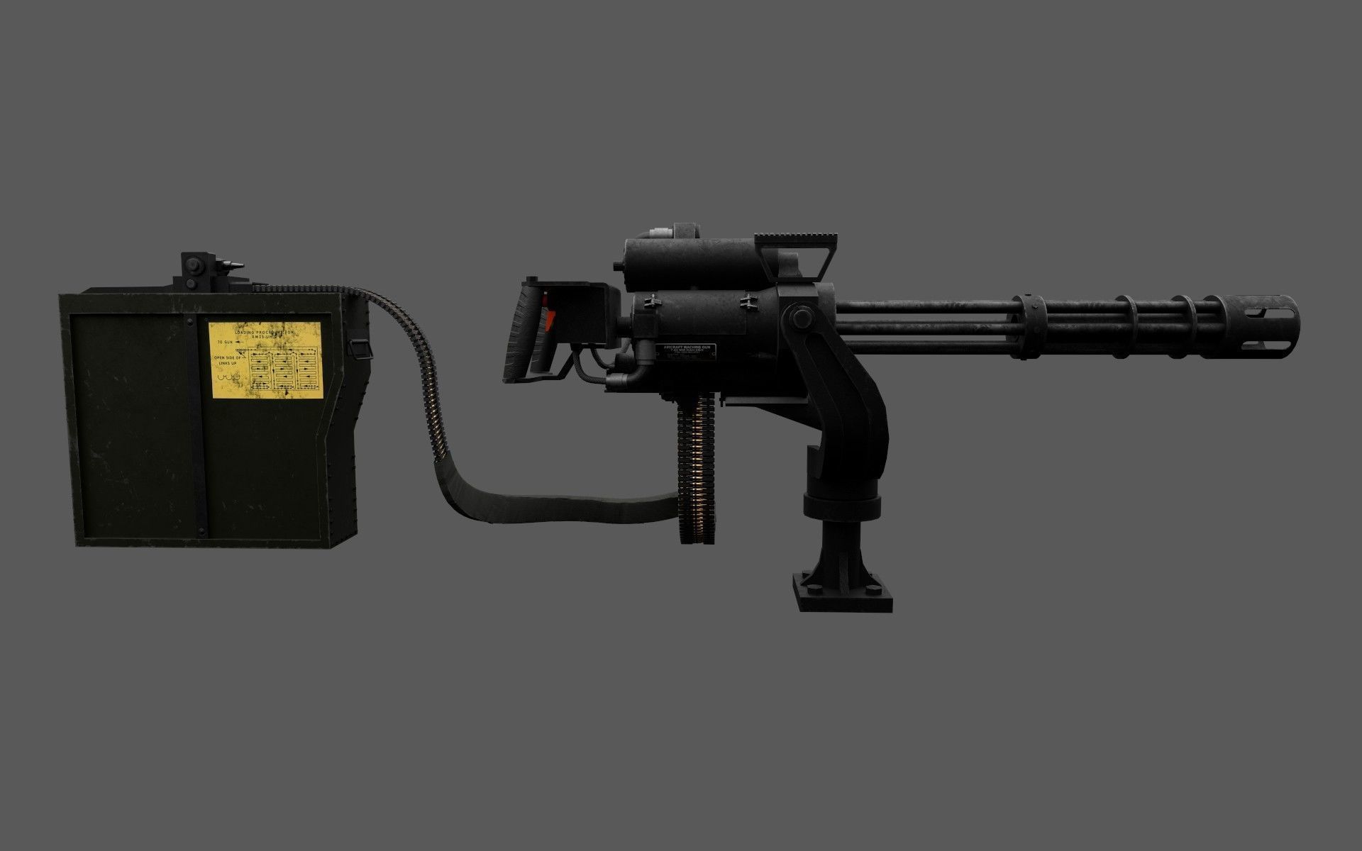 3D model MINIGUN Air Force M134 VR / AR / low-poly | CGTrader