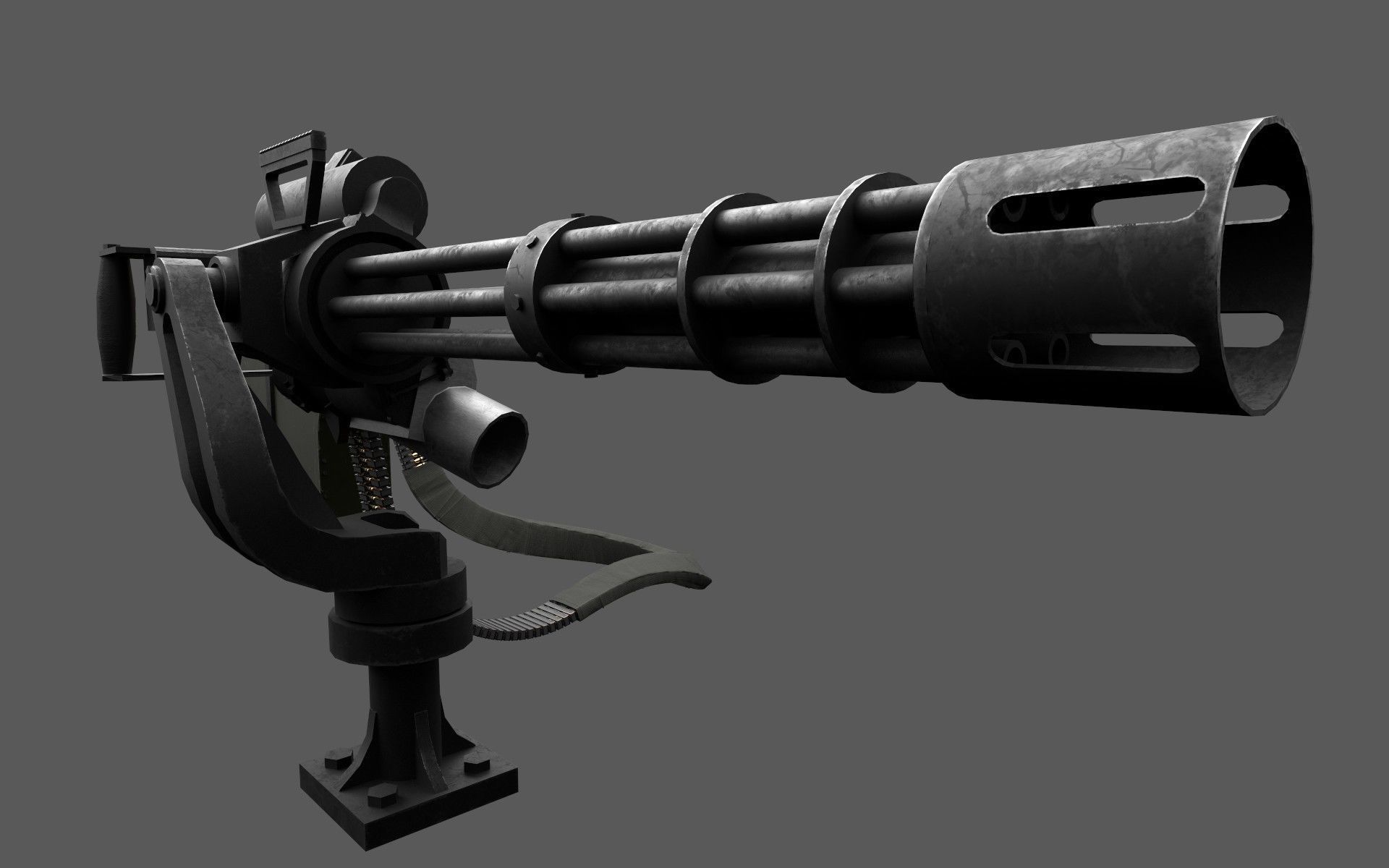 3D model MINIGUN Air Force M134 VR / AR / low-poly | CGTrader