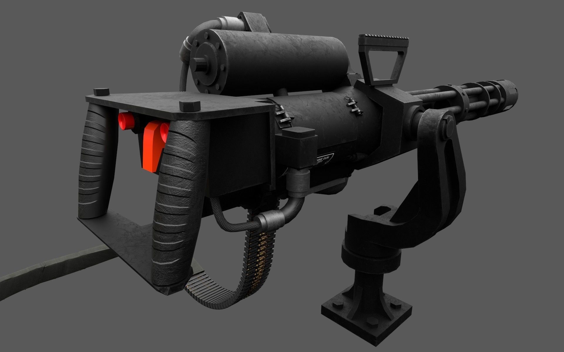 3D model MINIGUN Air Force M134 VR / AR / low-poly | CGTrader