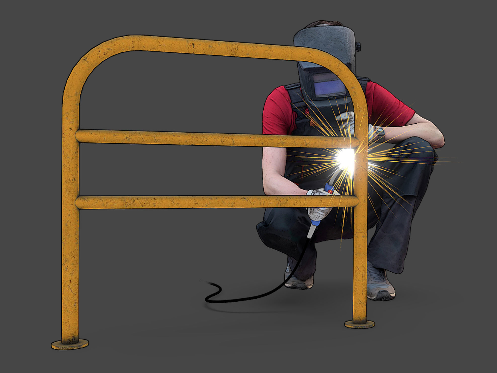 Stylized Welder Character 3D model | CGTrader