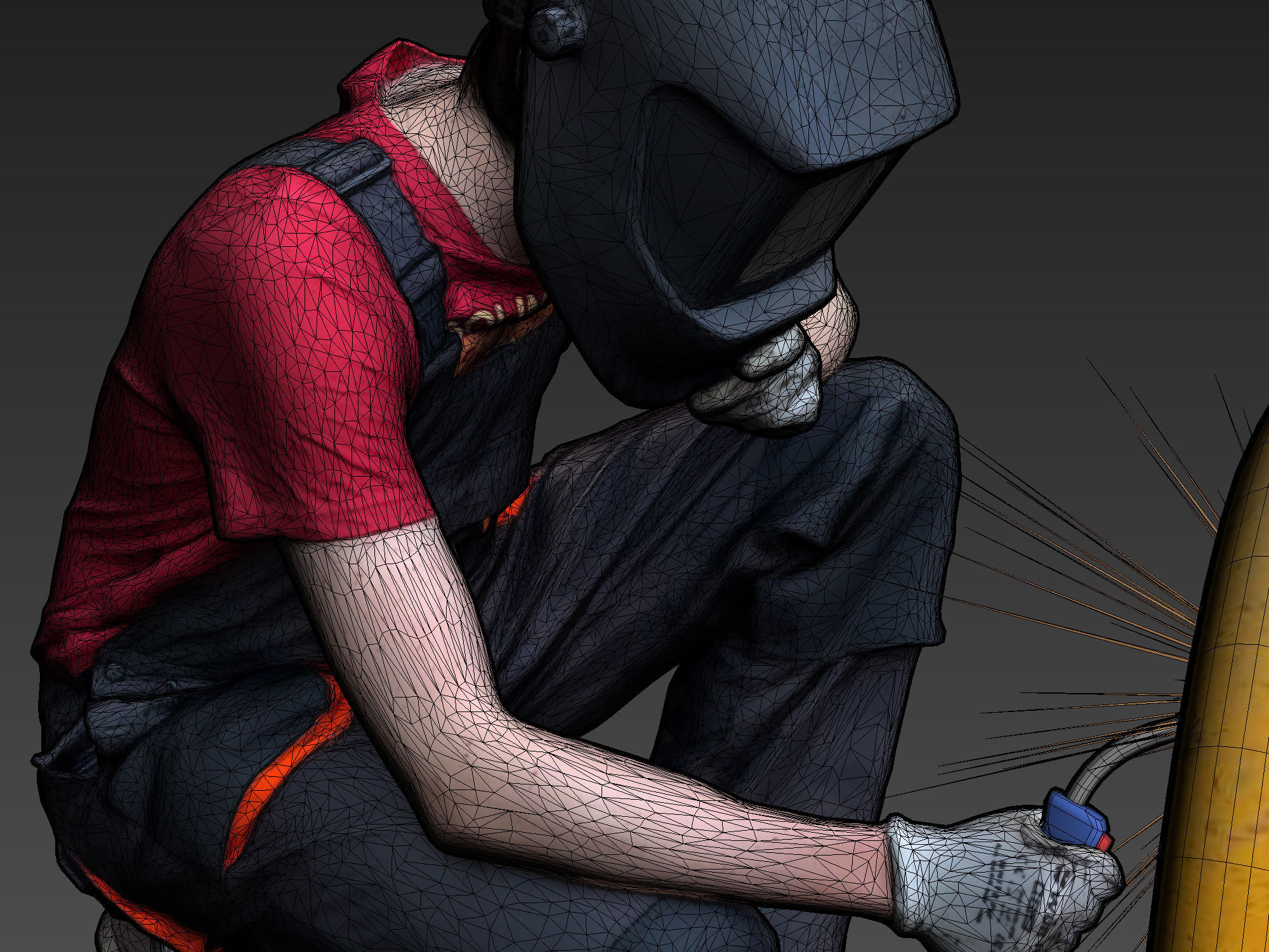 Stylized Welder Character 3D model | CGTrader