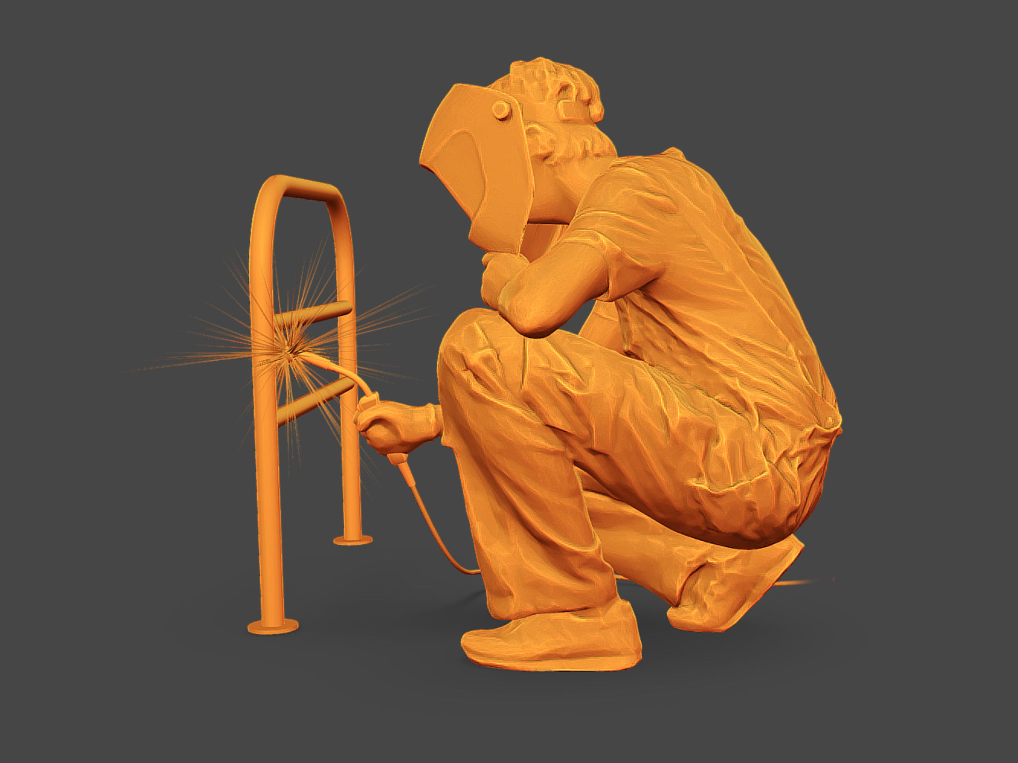 Stylized Welder Character 3D model | CGTrader