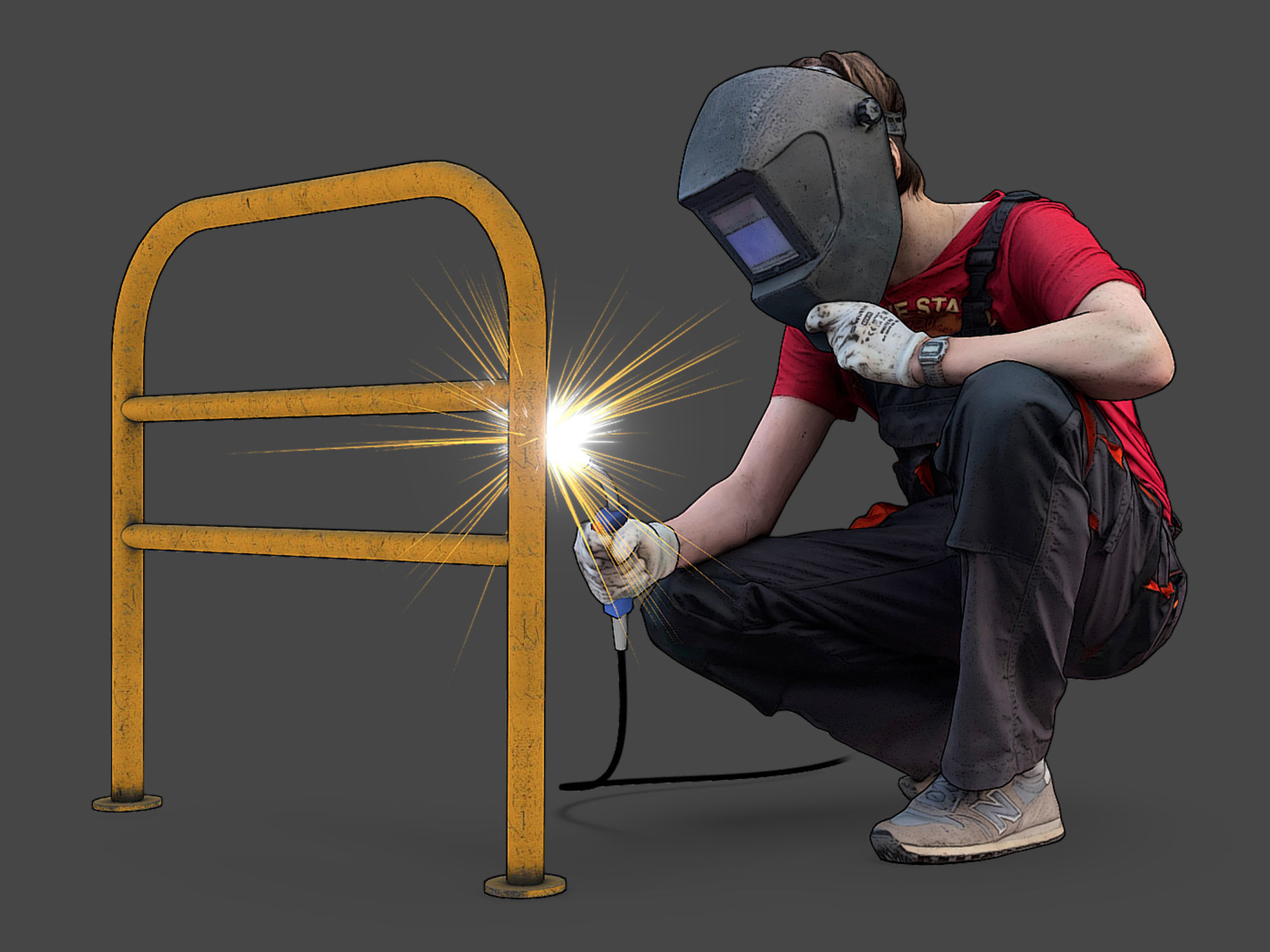 Stylized Welder Character 3D model | CGTrader