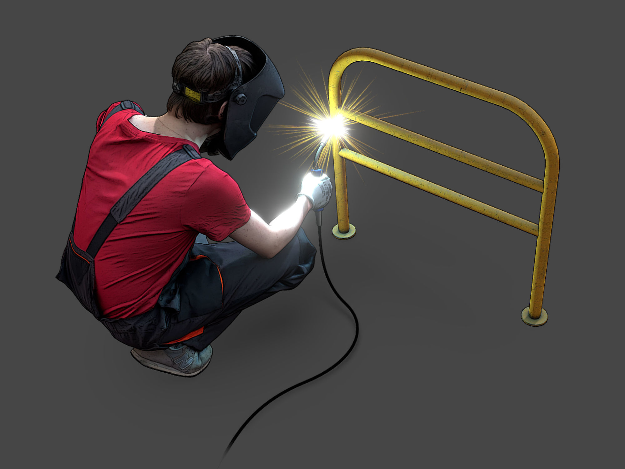 Stylized Welder Character 3D model | CGTrader