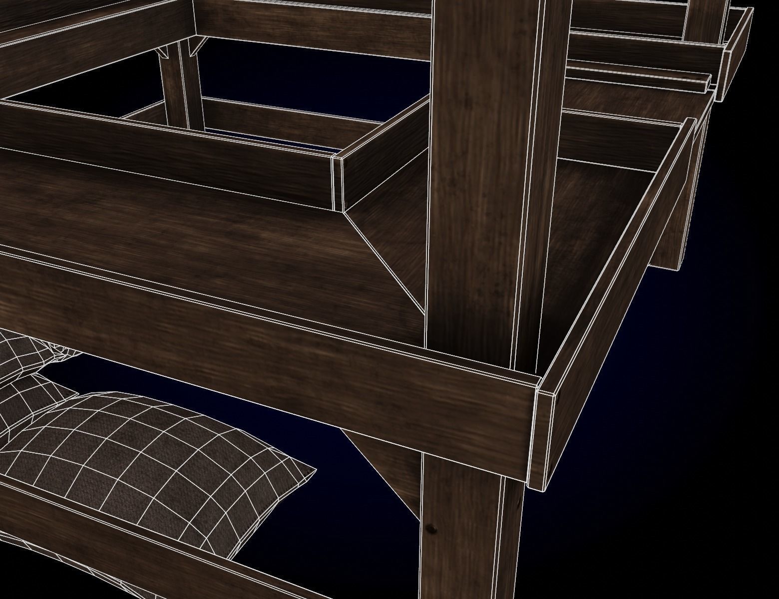 3D model Wooden Market Stand VR / AR / low-poly | CGTrader