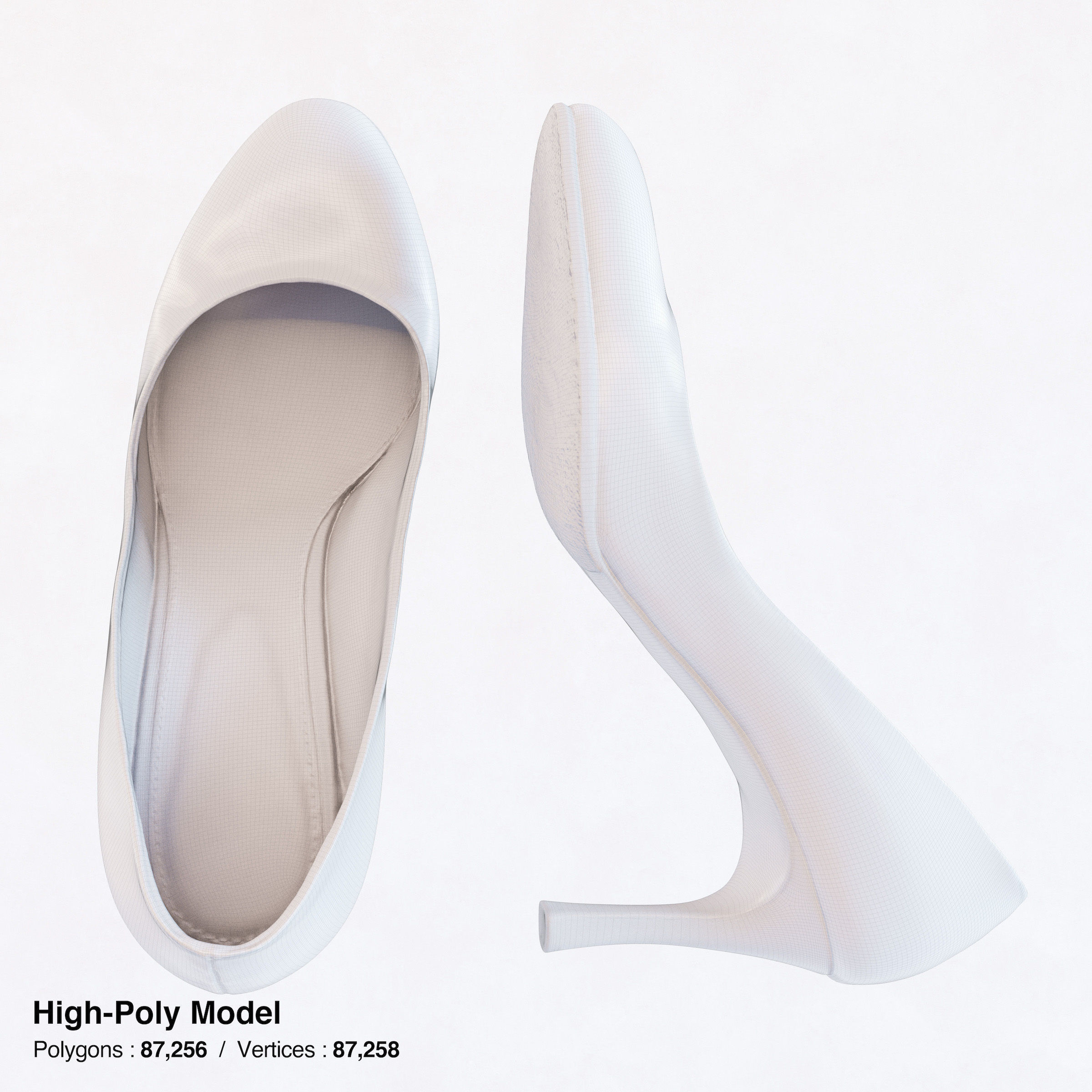 3D model Spool Heel High Heels VR / AR / low-poly | CGTrader