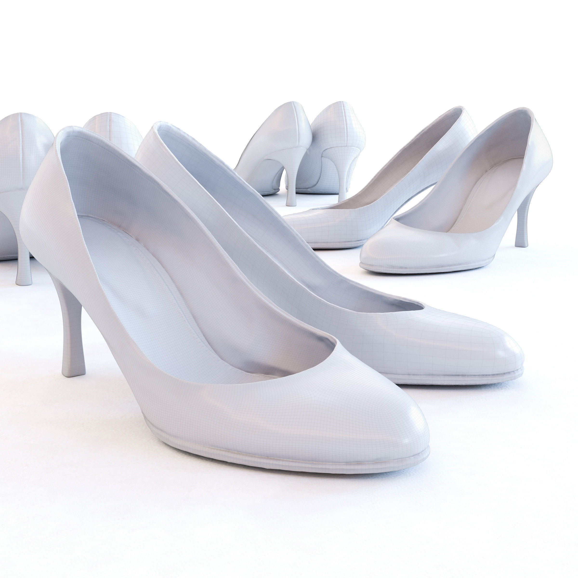 3D model Spool Heel High Heels VR / AR / low-poly | CGTrader