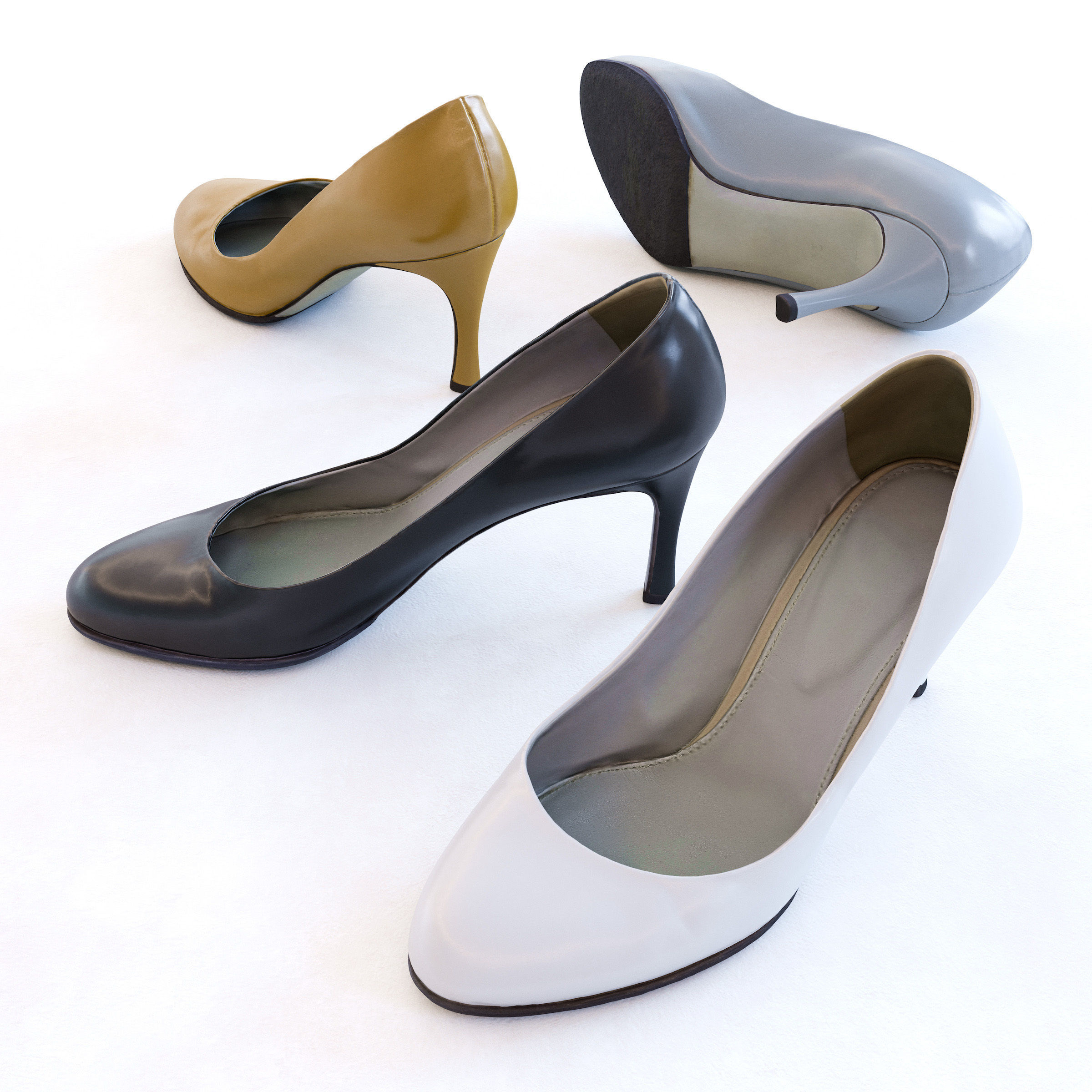 3D model Spool Heel High Heels VR / AR / low-poly | CGTrader