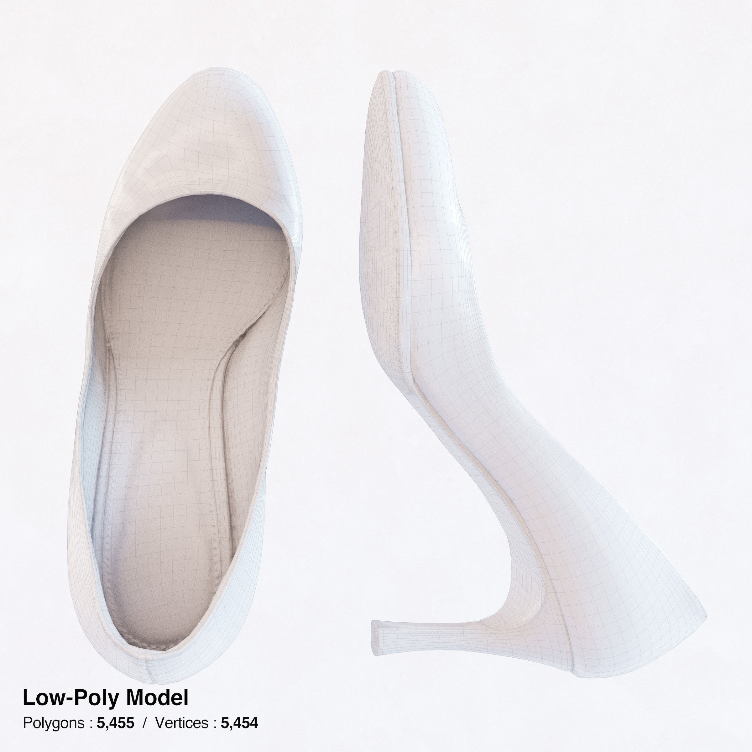 3D model Spool Heel High Heels VR / AR / low-poly | CGTrader