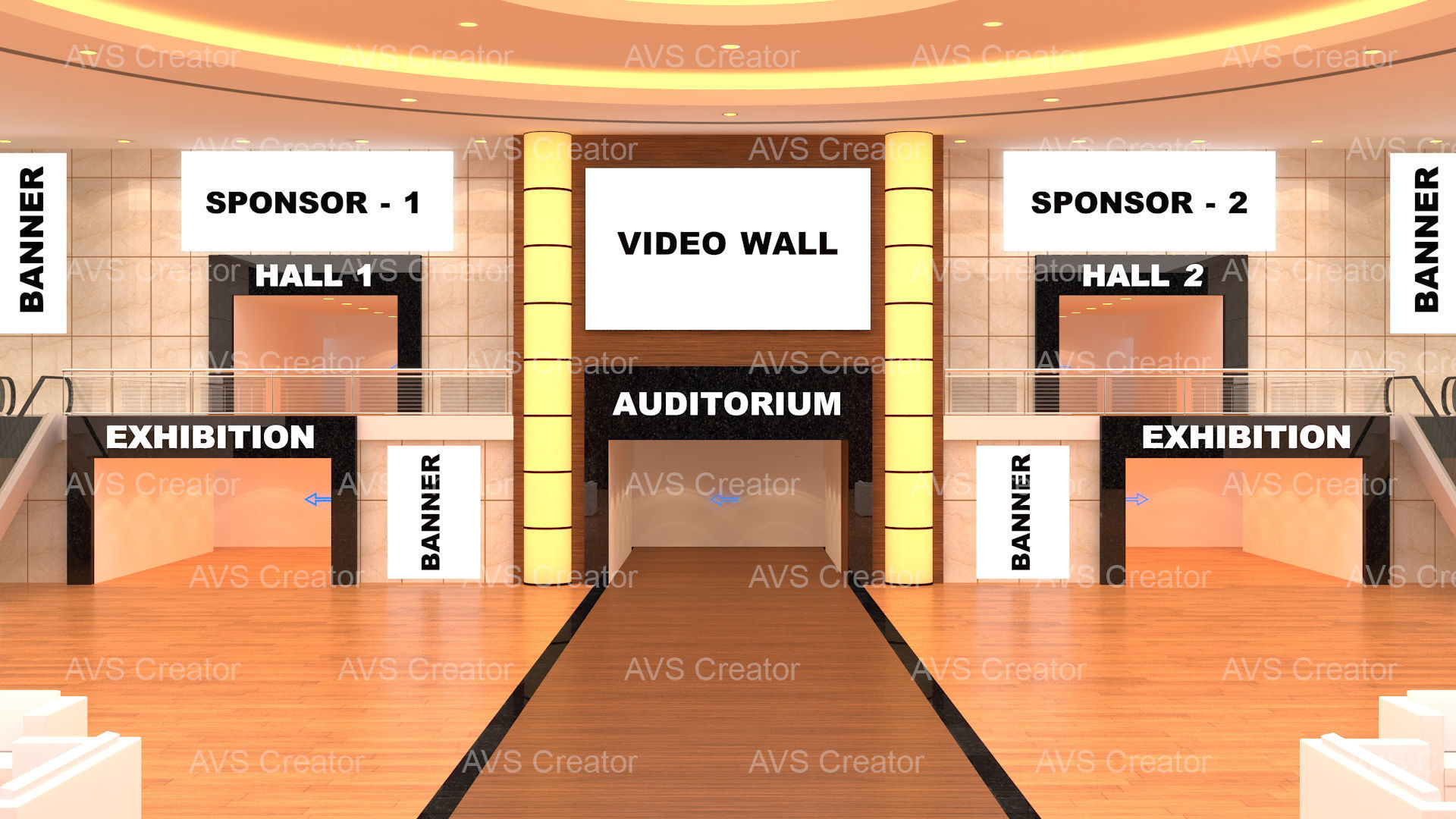 Virtual Lobby 3D model | CGTrader