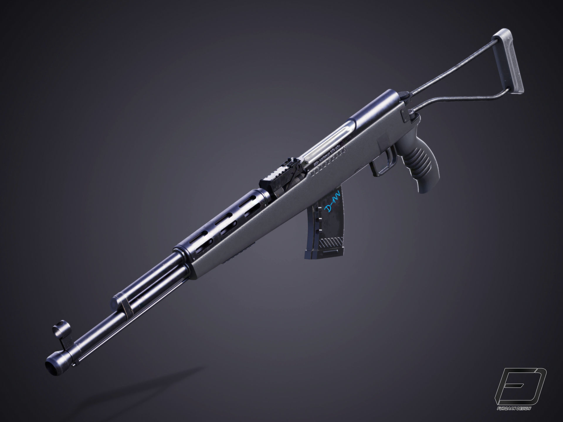 3D model SKS Marksman Rifle Echo PBR VR / AR / low-poly | CGTrader
