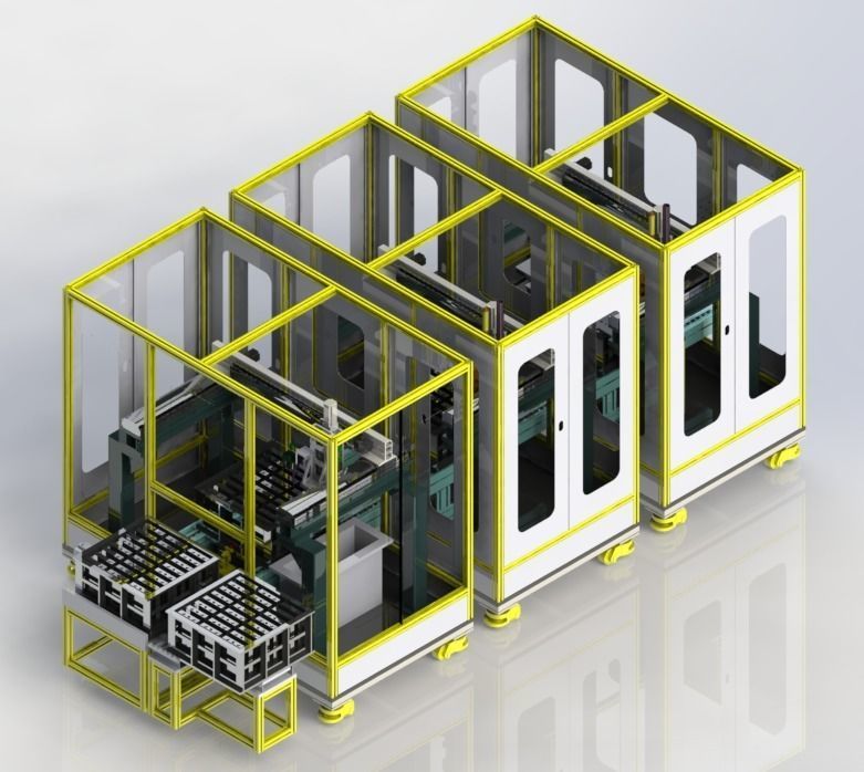 Lithium battery injection hole laser welding automatic machine 3D model ...