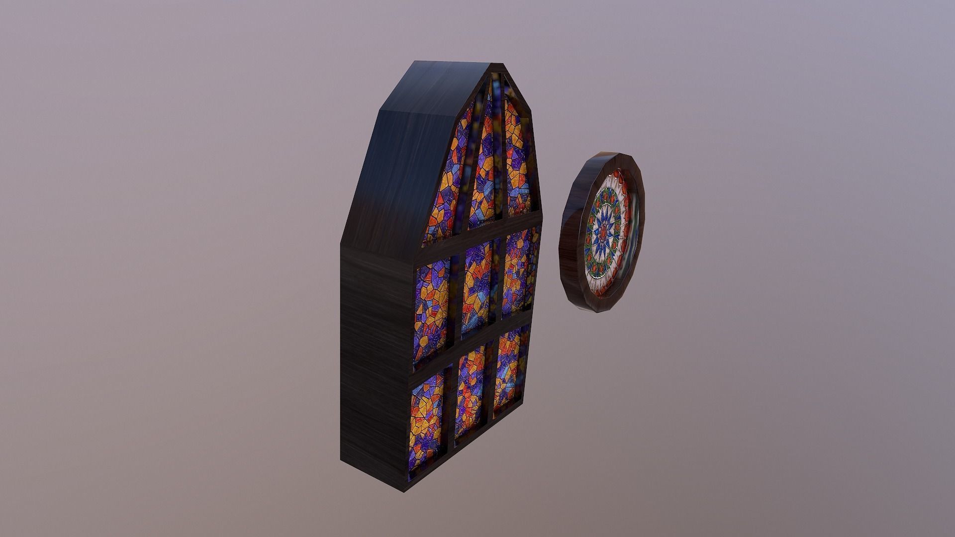 Low Poly Gothic Windows free VR / AR / low-poly 3D model | CGTrader