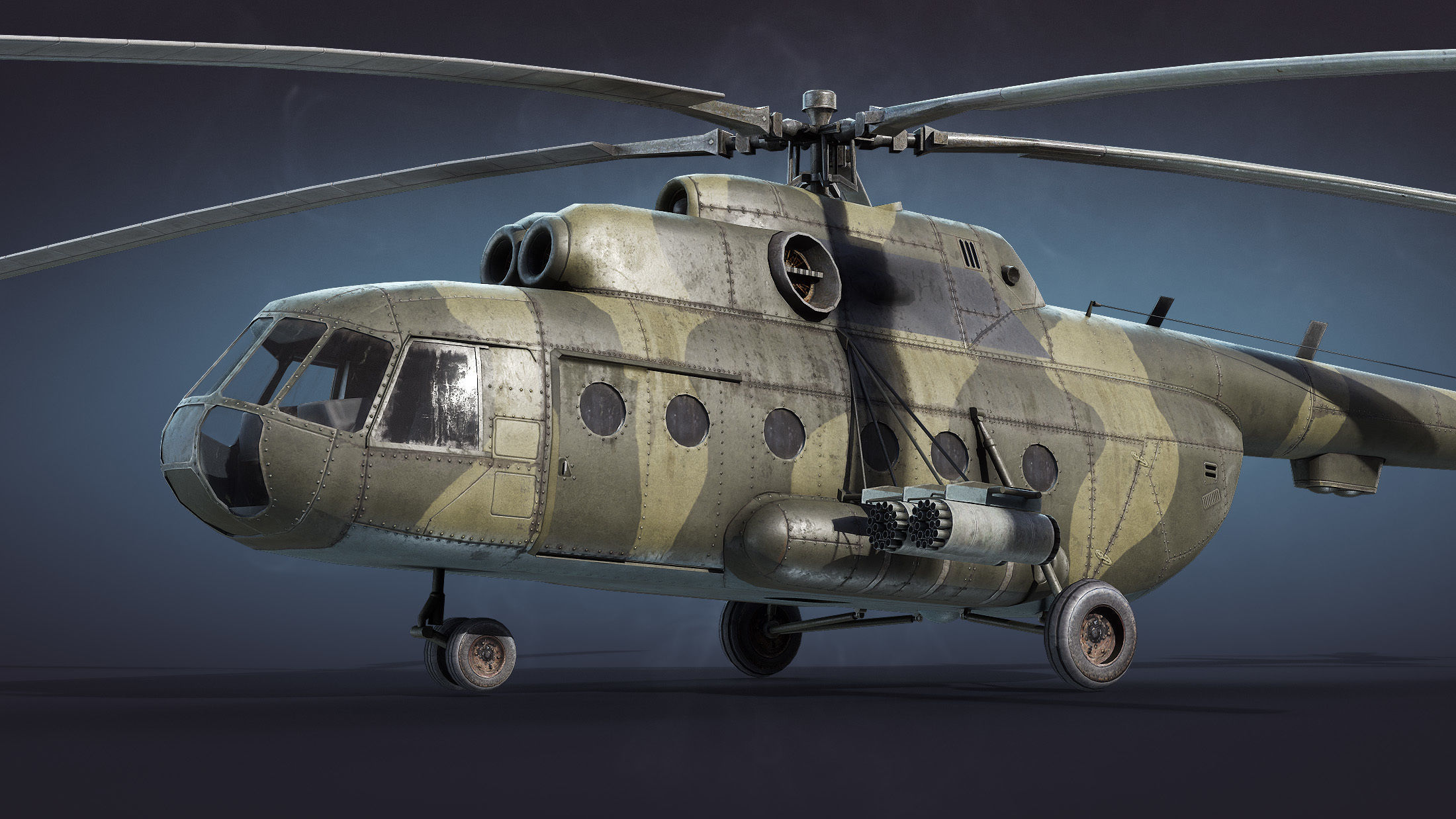 3D model Mi-8 Military VR / AR / low-poly | CGTrader