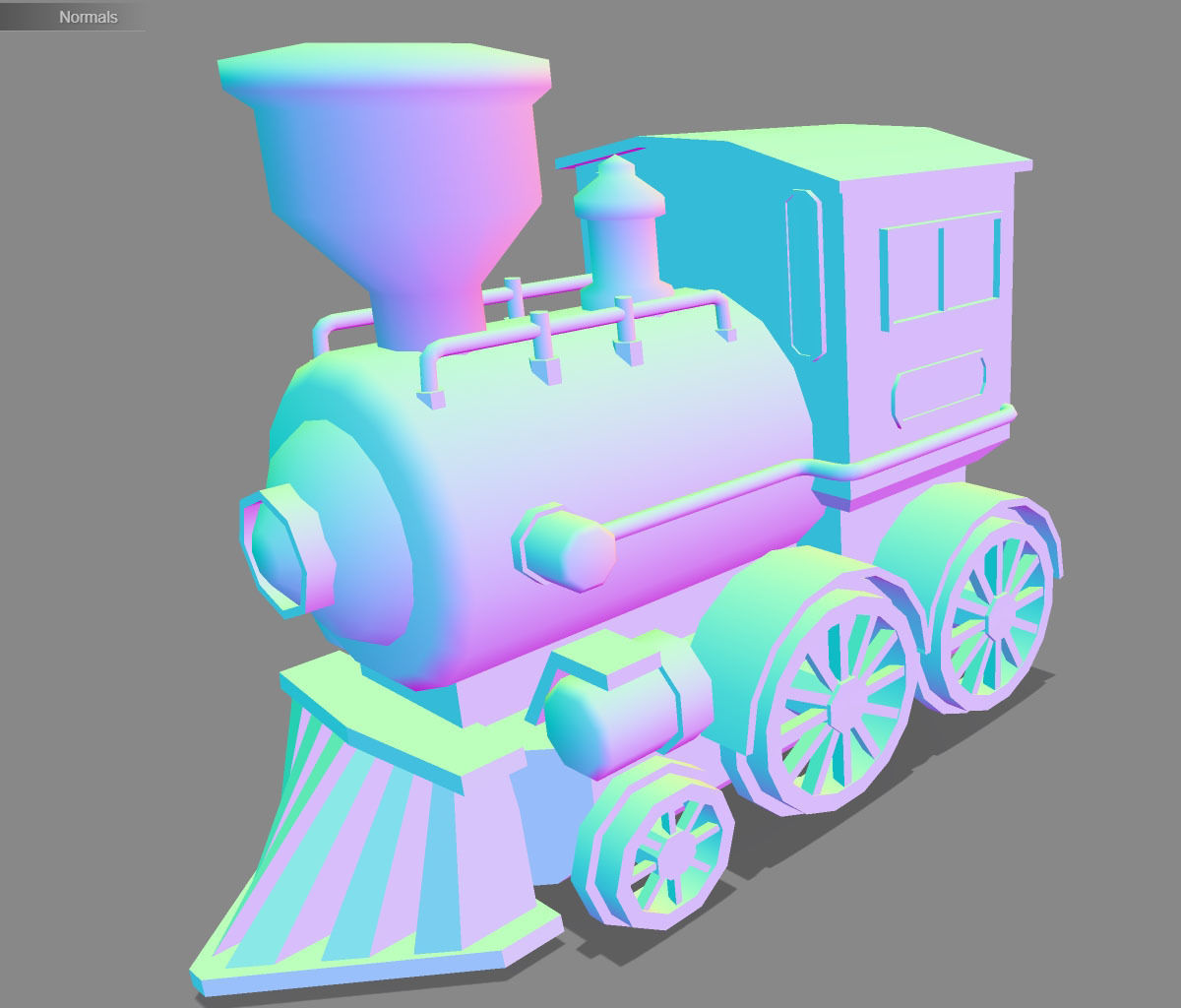 3D model Toon Train VR / AR / low-poly | CGTrader
