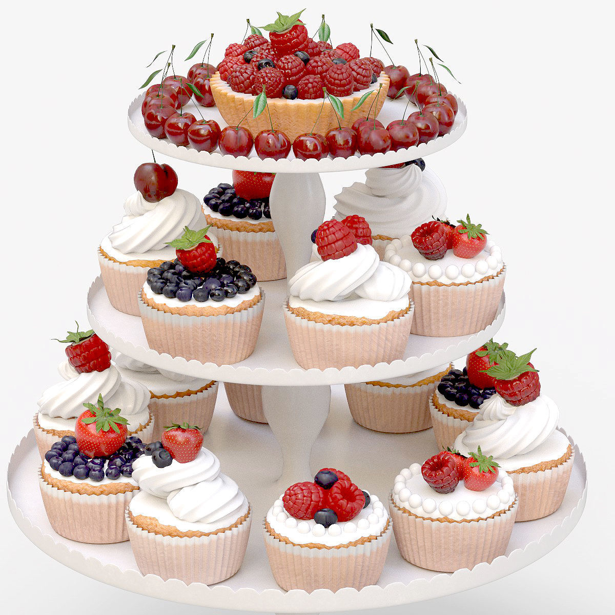 Cupcakes 3D model | CGTrader