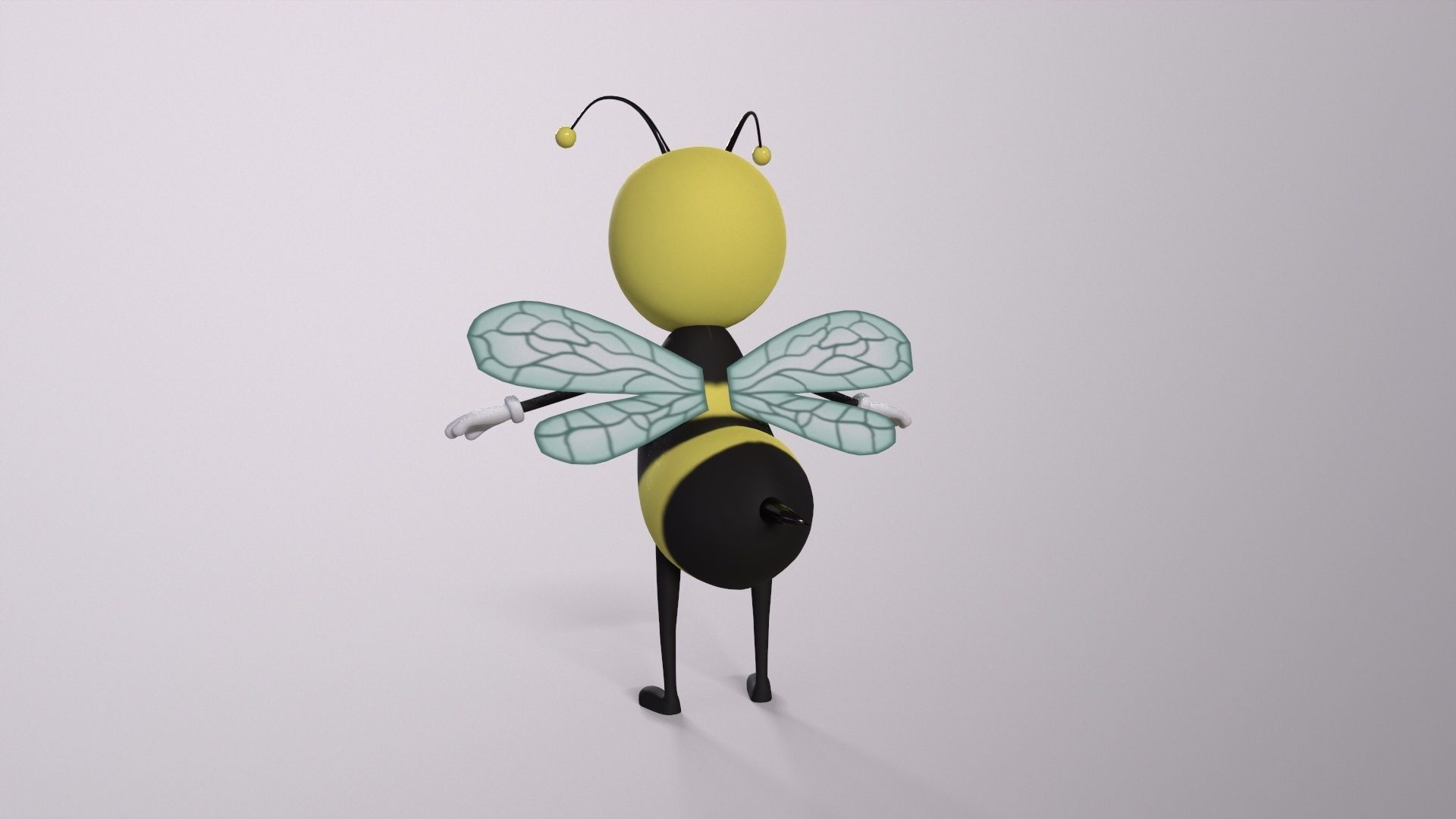 3D model Cartoon bee character VR / AR / low-poly | CGTrader