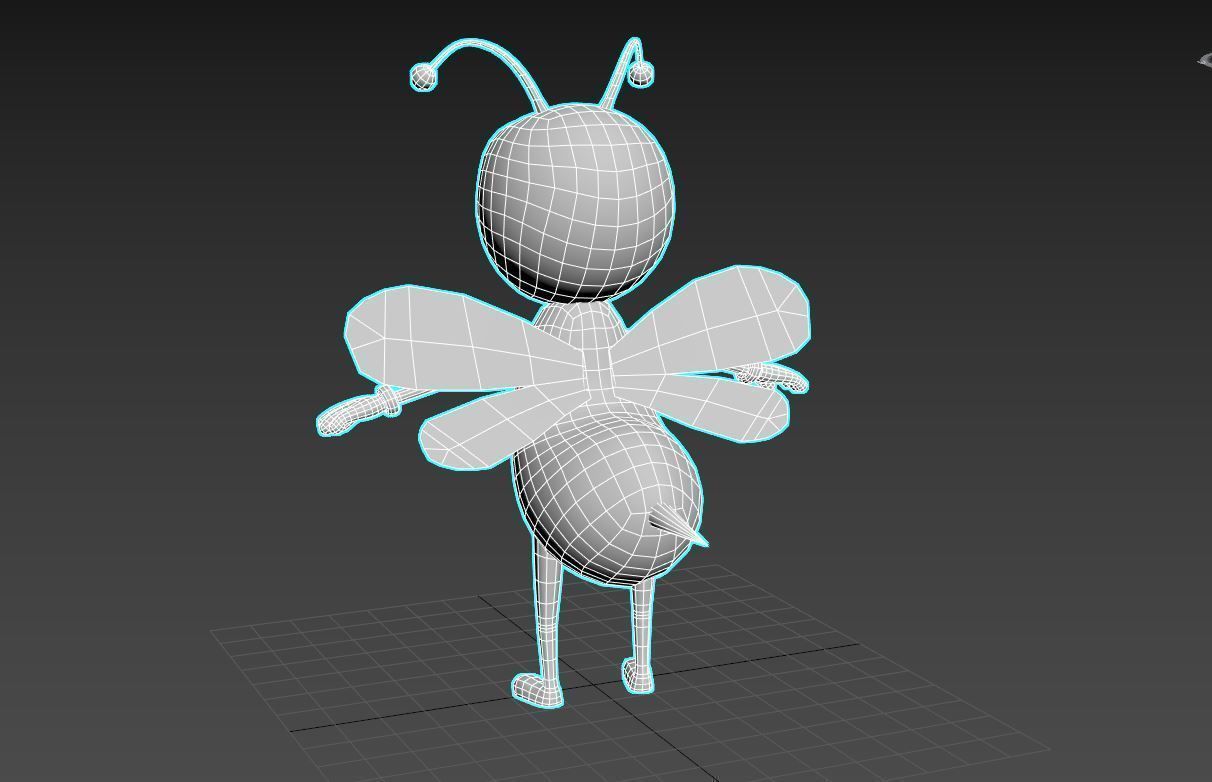 3D model Cartoon bee character VR / AR / low-poly | CGTrader