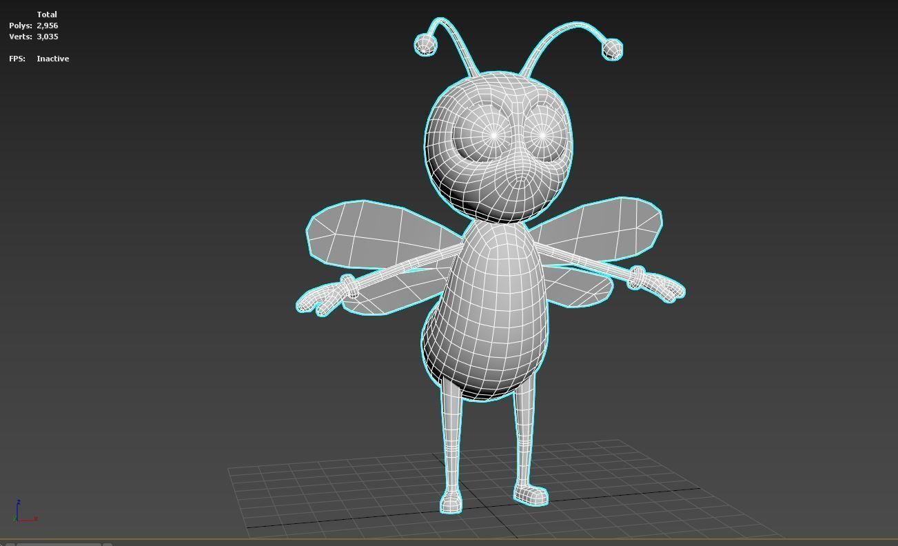 3D model Cartoon bee character VR / AR / low-poly | CGTrader