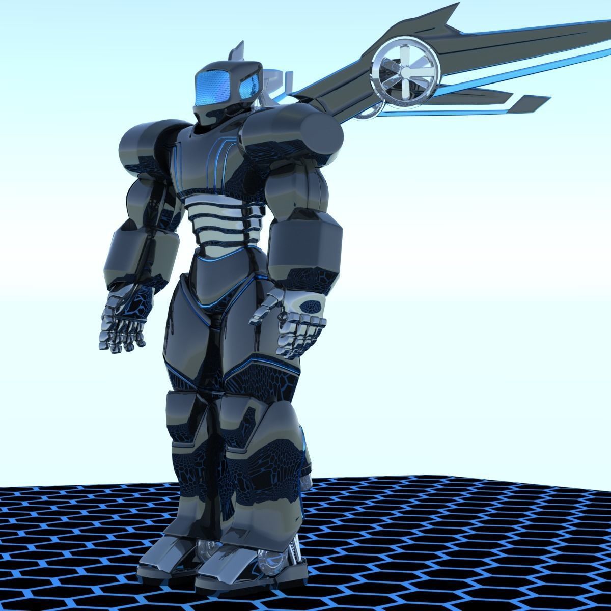 winged robot model 3D 3D model | CGTrader