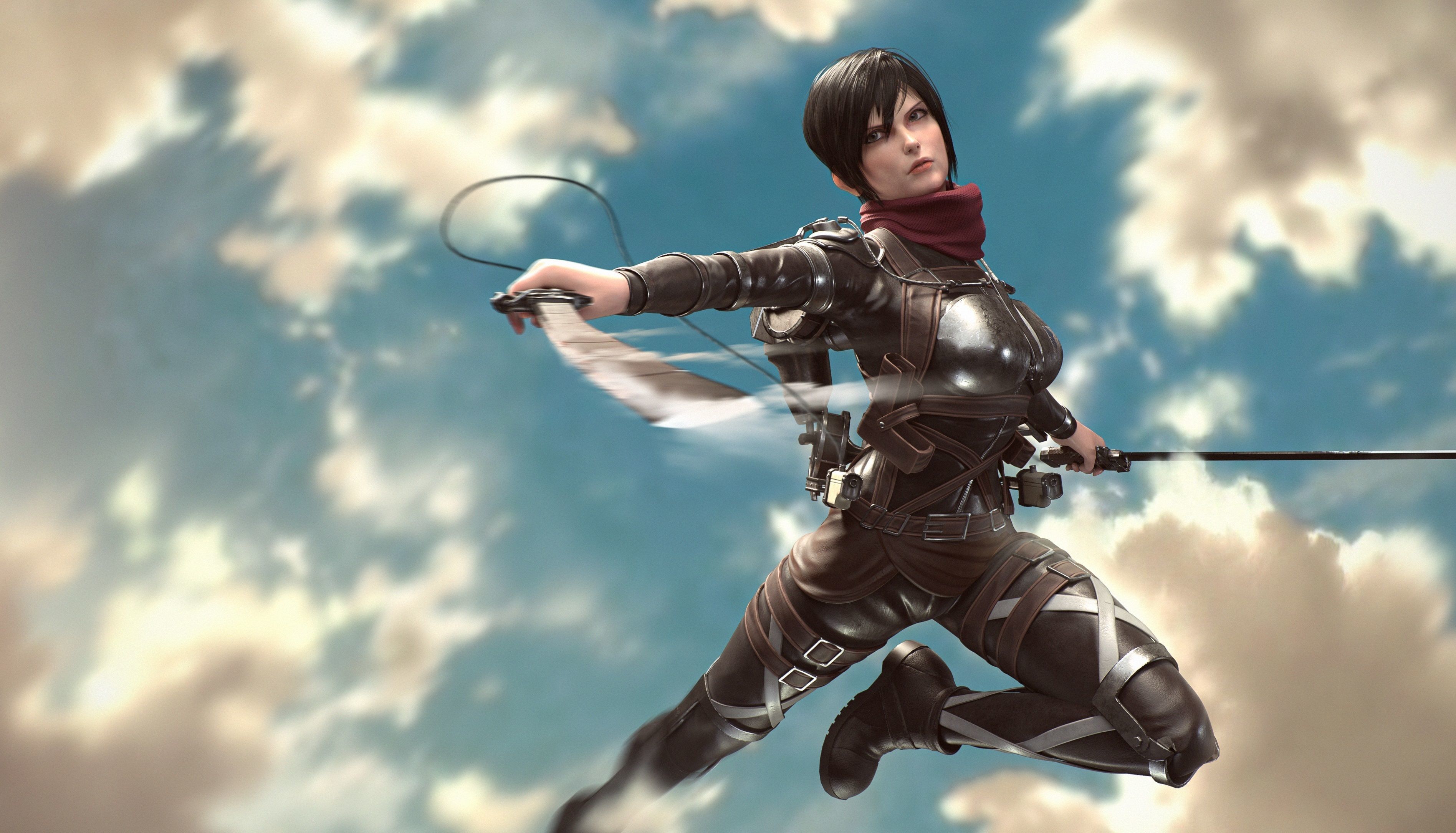 Mikasa Ackerman - Attack on Titan 3D model rigged | CGTrader