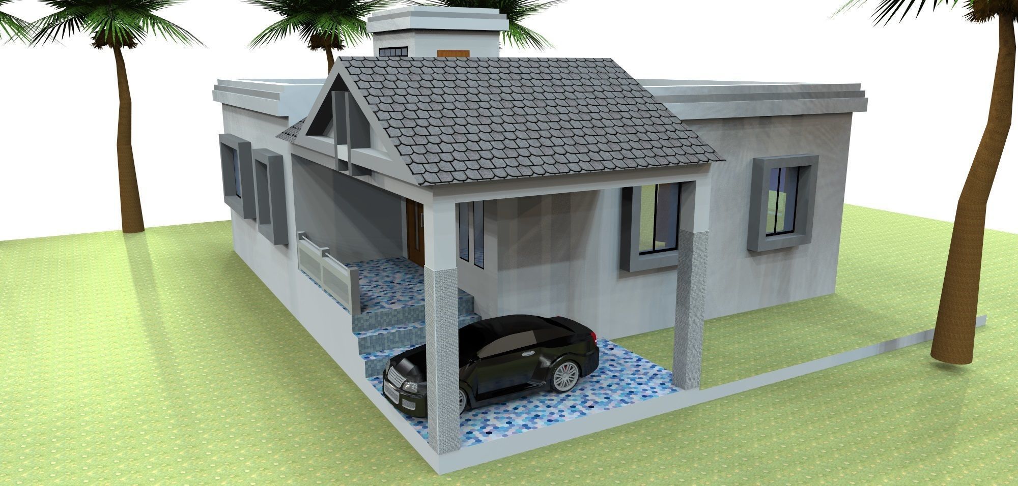 latest house design 2 bhk 3D model | CGTrader