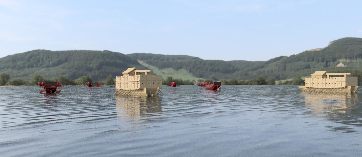 3D model Sengoku period Samurai warship- Atakebune VR / AR / low-poly ...