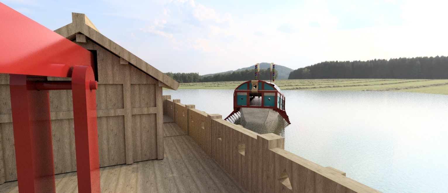 3D model Sengoku period Samurai warship- Atakebune VR / AR / low-poly ...