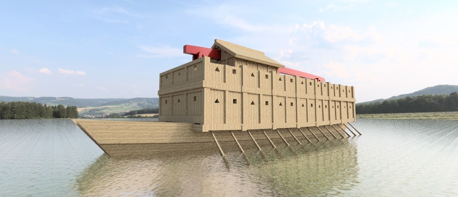 3D model Sengoku period Samurai warship- Atakebune VR / AR / low-poly ...