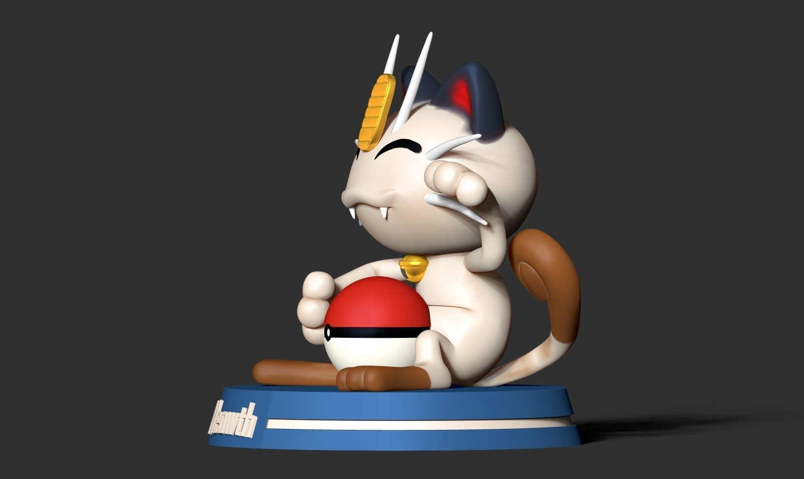Lucky Meowth - Pokemon Fanart free 3D model 3D printable | CGTrader