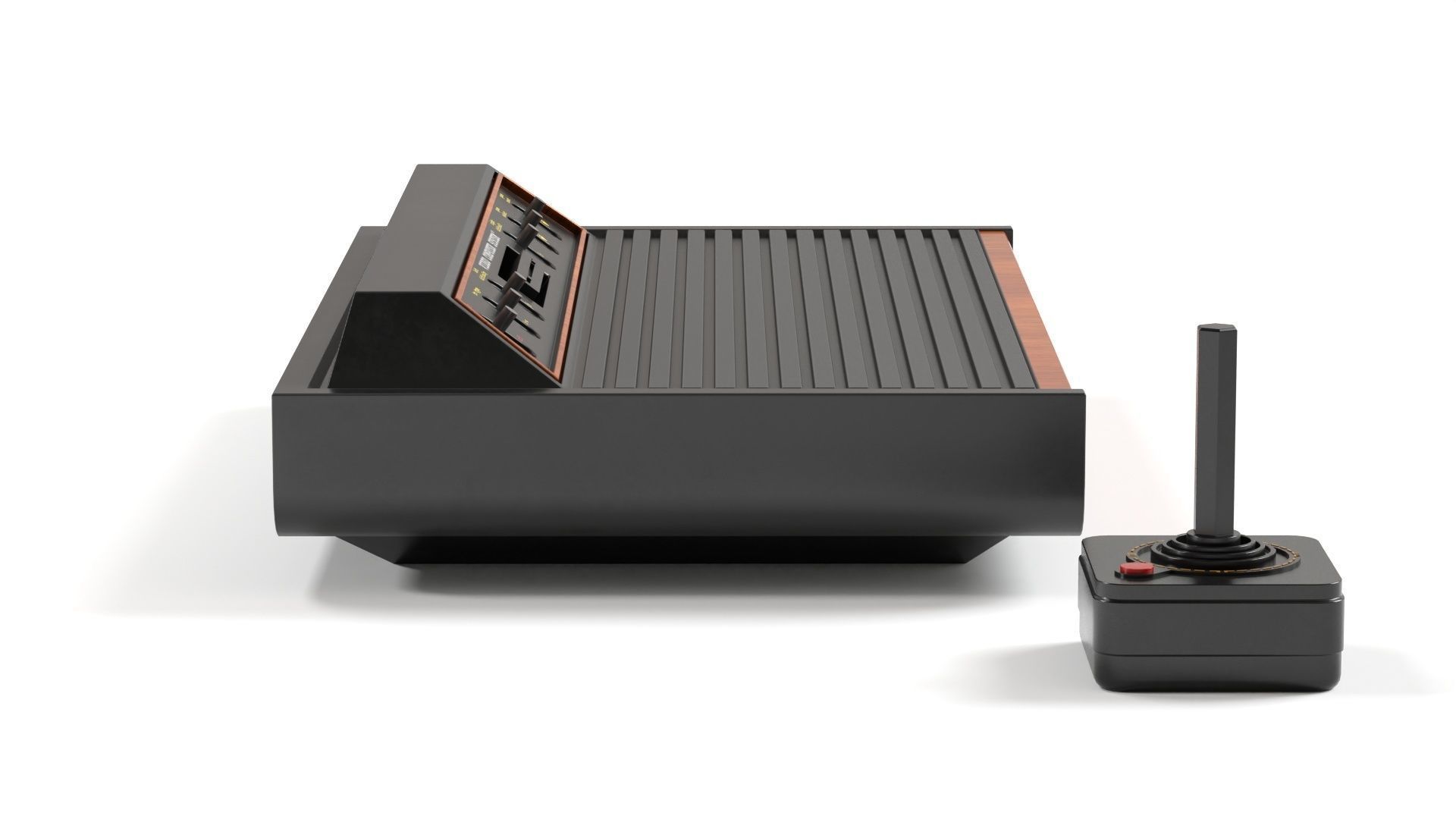 Atari wooden computer with remote control free 3D model | CGTrader